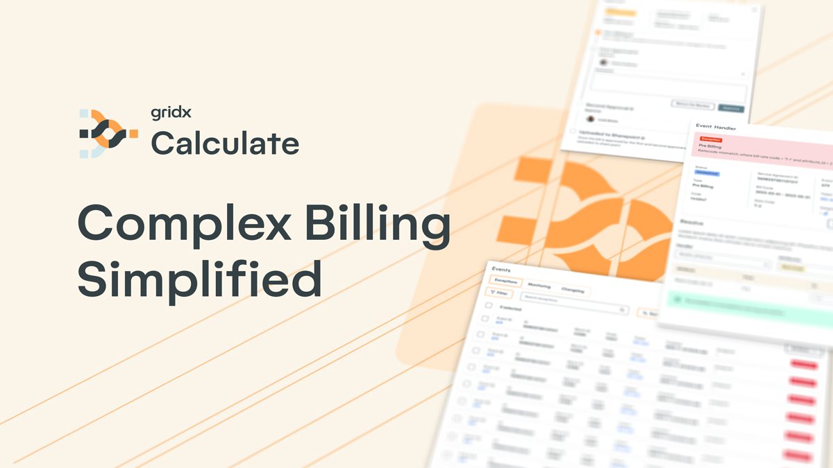 GridX Calculate | Utility Complex Billing Soultion